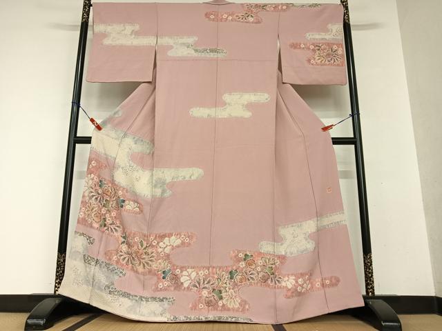 平和屋着物●十日町　名門　滝泰謹製　訪問着　辻が花　絞り　暈し染め　正絹　逸品　AAAY0063zg