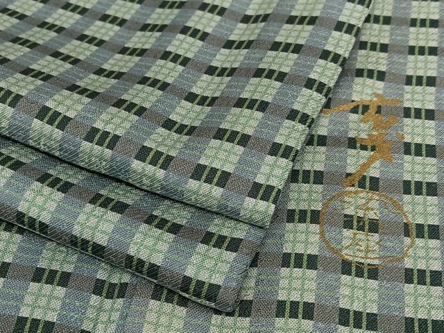 平和屋着物●染色の魔術師　染乃座・大久保玄才　そめのざ玄才　小紋　格子　正絹　逸品　AAAY0109zg