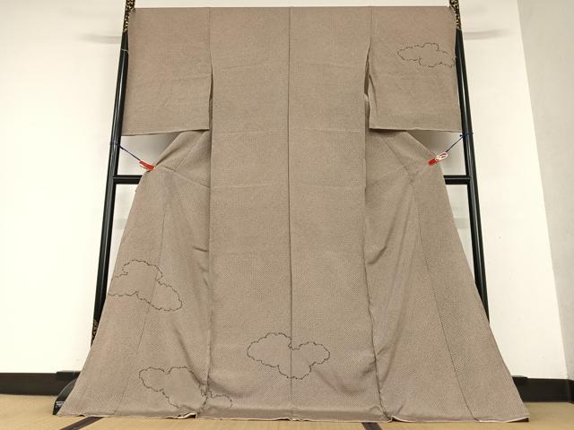 平和屋着物●訪問着　雲文　光影　仮絵羽　正絹　逸品　未使用　AAAY0116zg