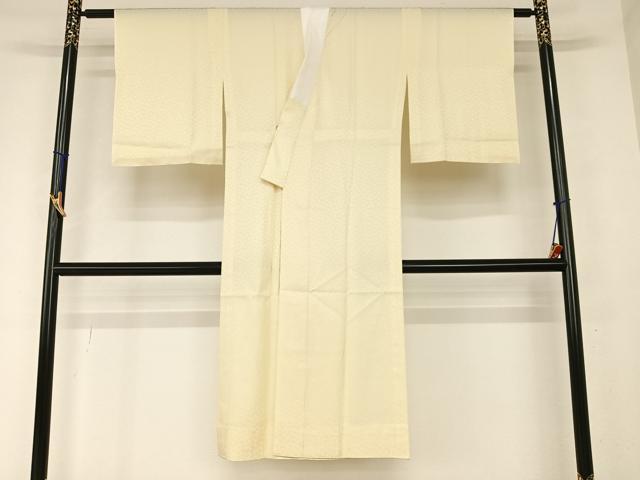 平和屋着物●洗える最高級着物　＜英＞はなぶさ謹製　長襦袢　単衣　舞桜地紋　蜂蜜色　正絹　逸品　AAAY0151zg