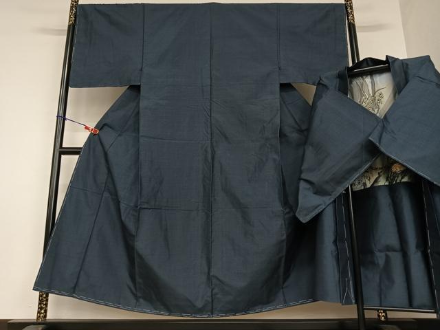 平和屋着物●男性　大島紬　アンサンブル　亀甲絣　正絹　逸品　AAAY0186zg