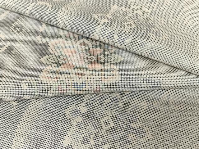 平和屋着物●本場大島紬　薩摩結城　花唐草文　暈し染め　正絹　逸品　AAAY0221zg