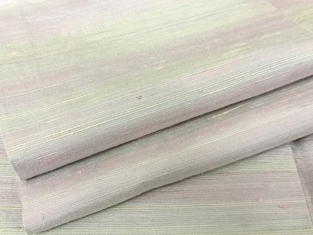 平和屋着物●紅花紬　米沢　縞　正絹　逸品　AAAY1483np