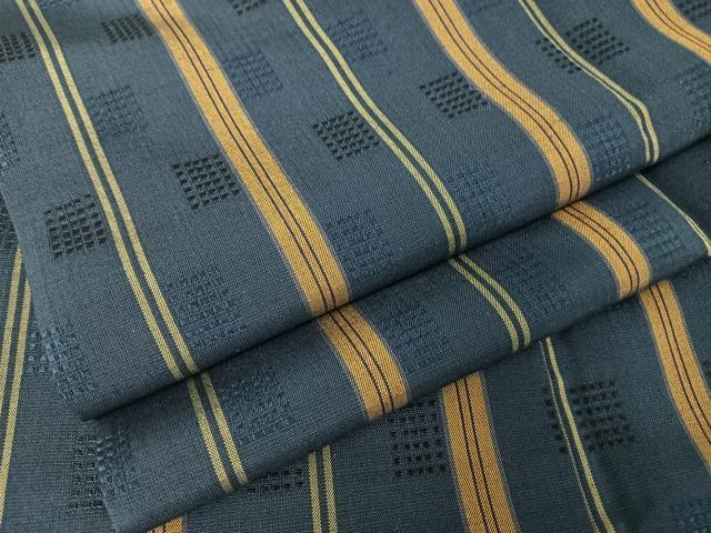 平和屋着物●花織　紬　縞　正絹　逸品　AAAY1544np