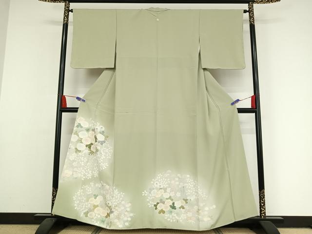 平和屋着物●豪華色留袖　草花文　暈し染め　金彩　丹後ちりめん　反端付き　正絹　逸品　未使用　AAAY1554np