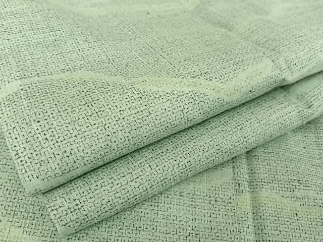 平和屋着物●本場結城紬　重要無形文化財　100亀甲　遠山文　正絹　逸品　AAAY1561np