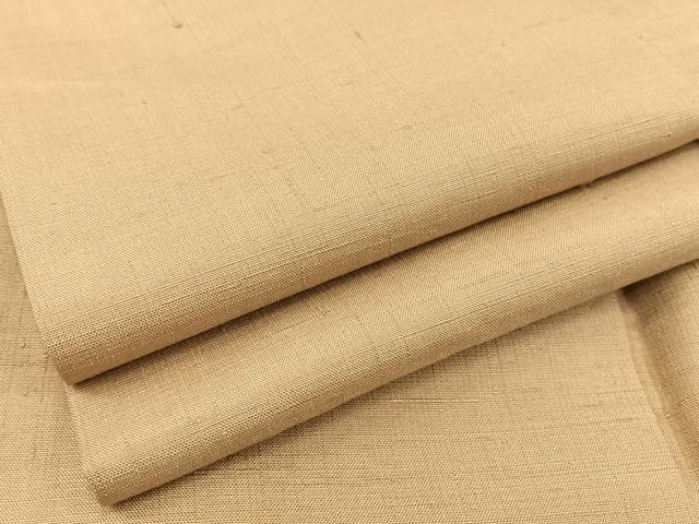 平和屋着物●結城紬　色無地　白茶色　正絹　逸品　AAAY1714np