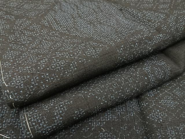 平和屋着物●結城紬　80亀甲　切嵌文　正絹　逸品　未使用　AAAY1726np