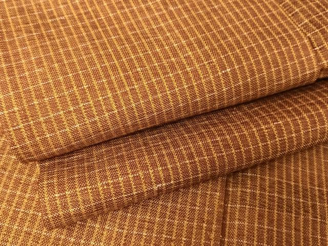 平和屋着物▽本場黄八丈　足高貴　紬　単衣　正絹　逸品　AAAY1751np