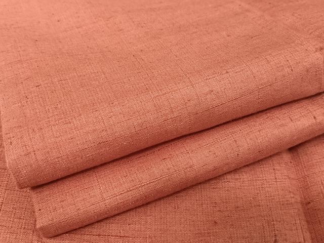 平和屋着物●上質な紬　色無地　今様色　正絹　逸品　AAAY1793np