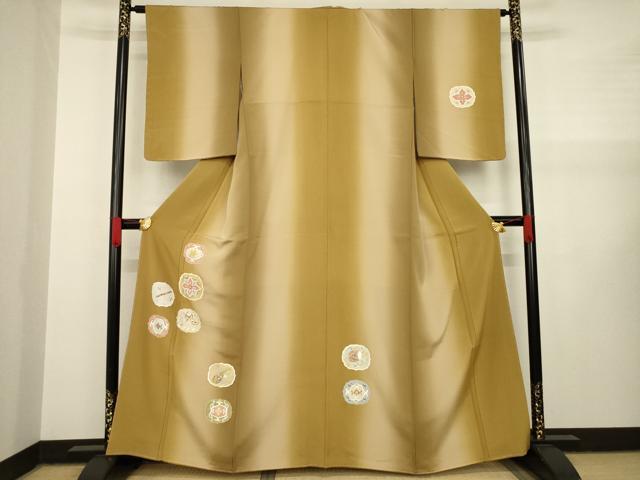 平和屋着物●訪問着　楽器華文　暈し染め　金彩　正絹　逸品　未使用　AAAY1858ck