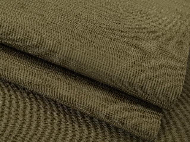 平和屋着物●男性　お召　色無地　媚茶色　正絹　逸品　AAAY1884ck