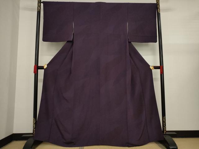 平和屋着物●日本のお笑いタレント　俳優　画家　書家　片岡鶴太郎　小紋　霞文　正絹　逸品　AAAY1897ck