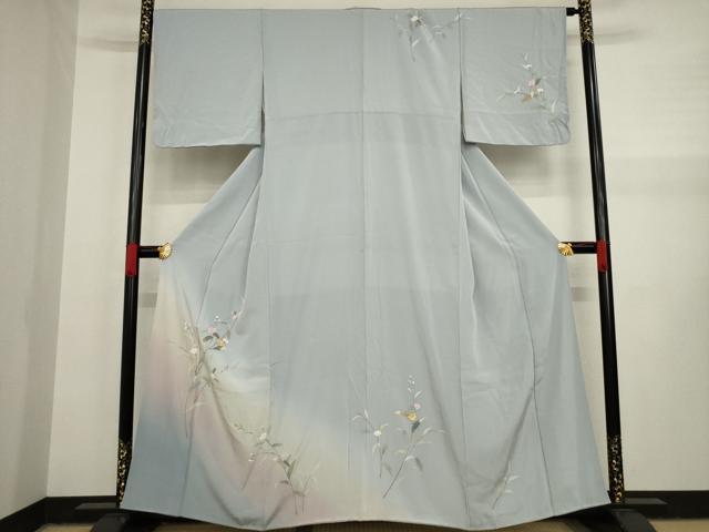 平和屋着物●訪問着　友禅　螺鈿　枝花文　暈し染め　金彩　正絹　逸品　AAAY1903ck