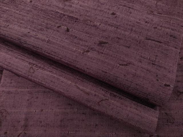 平和屋着物●髭紬　色無地　似せ紫色　正絹　逸品　AAAY1943ck
