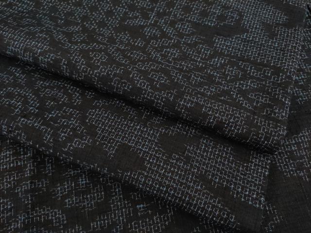 平和屋着物●結城紬　80亀甲　エ霞吉祥文　正絹　逸品　AAAY1953ck