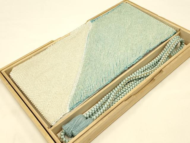 平和屋着物●和装小物　帯締め・帯揚げセット　振袖用　総絞り　金糸　金彩　撚り房　逸品　AAAY2320ay