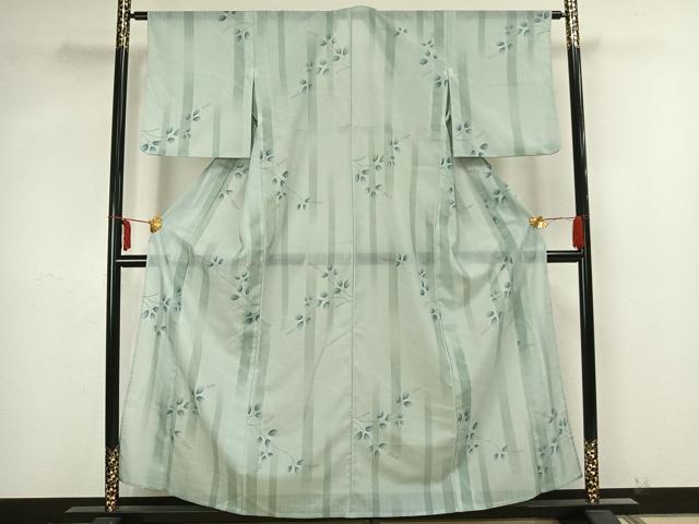 平和屋着物＊夏物 小紋 絽 草花文 洗える着物 AAAZ0455jd