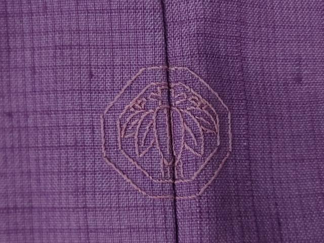 平和屋着物○上質な紬 色無地 浅紫色 正絹 逸品 AAAY4685ck