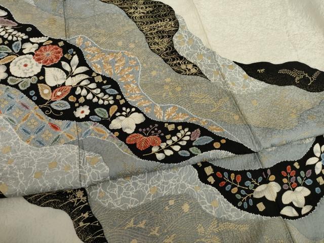 平和屋着物○訪問着 辻が花 道長花文 金彩 正絹 逸品 AAAY4736ck