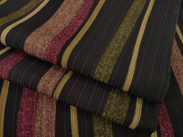 平和屋着物●小紋　よろけ縞　洗える着物　AAAY4782ck