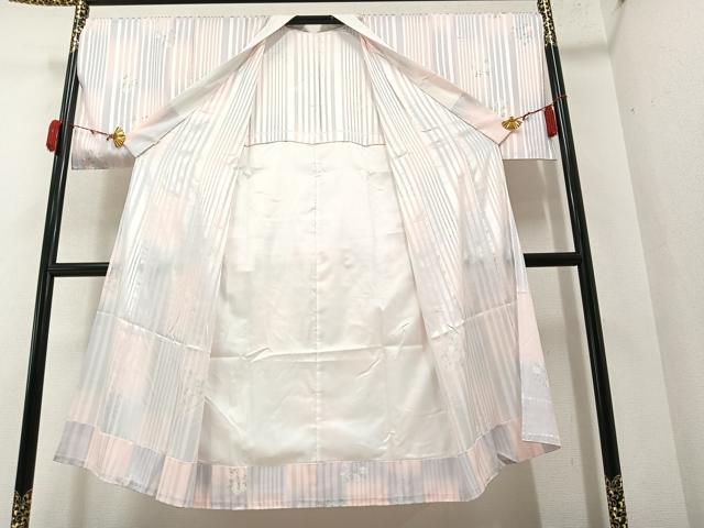 平和屋着物○長襦袢 無双仕立て 草花文 暈し染め 正絹 逸品 AABD8818ph