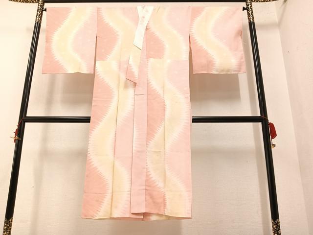 平和屋着物○長襦袢 無双仕立て 絞り 刺繍 草花文 半衿刺繍 正絹 逸品