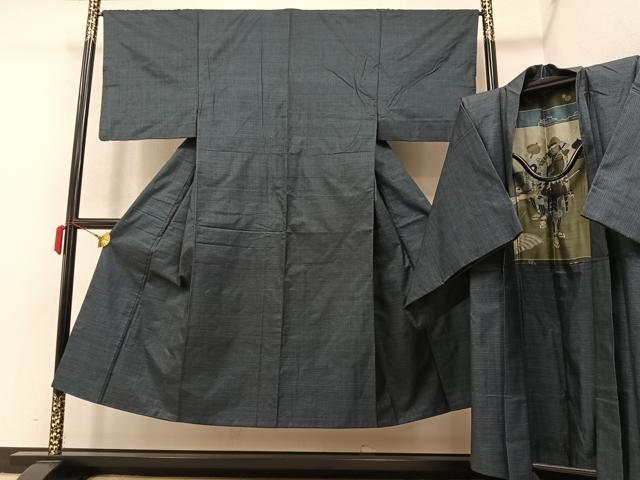 平和屋着物●男性　本場大島紬　アンサンブル　100亀甲　総詰め　正絹　逸品　AAAY5618ph