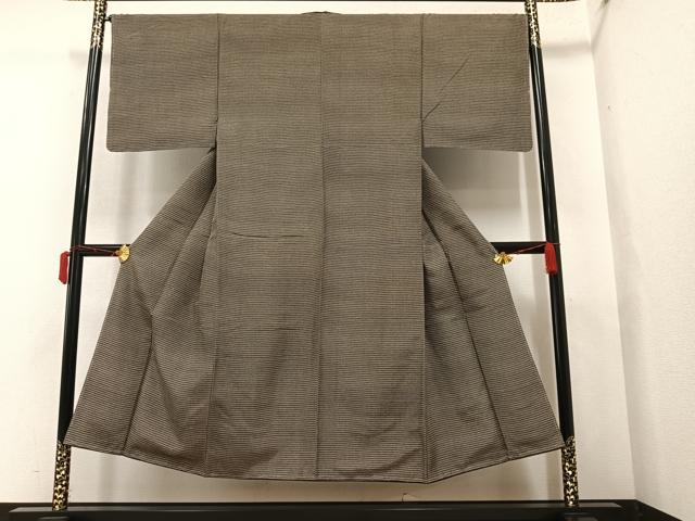 平和屋着物●男性　小紋　幾何学柄　正絹　逸品　未使用　AAAY5943ph