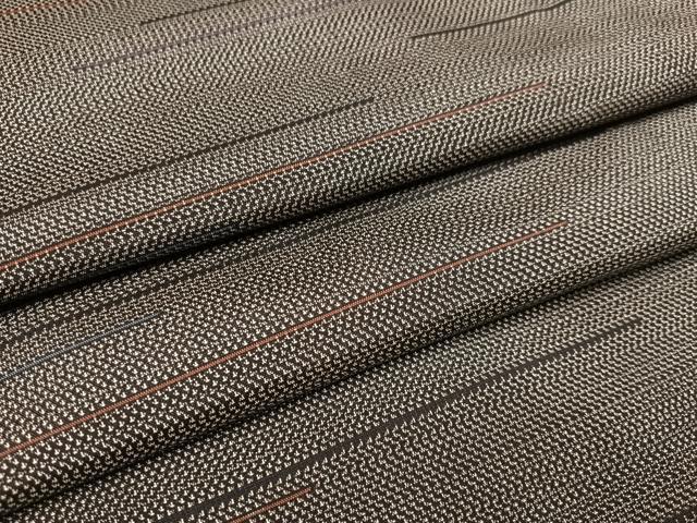 平和屋着物●本場大島紬　カタス7マルキ　段違い文　正絹　逸品　AAAY5978ph