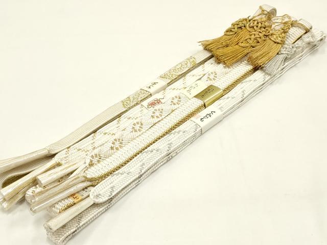 平和屋着物●和装小物　上質な帯締め5本セット　礼装用　高麗組 綾出し　唐組　伊賀組紐　金銀糸　亀房付き　逸品　未使用　AAAY6014ay