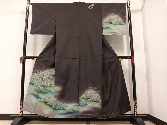 平和屋着物●本場染大島紬　訪問着　辻が花　絞り　暈し染め　正絹　逸品　未使用　AAAY6285ph