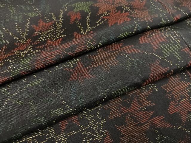 平和屋着物●本場大島紬　楓文　正絹　逸品　AAAY6293ph