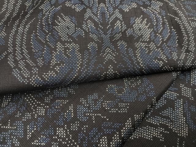 平和屋着物●本場大島紬　一元7マルキ　向い鳥　正絹　逸品　AAAY6314ph