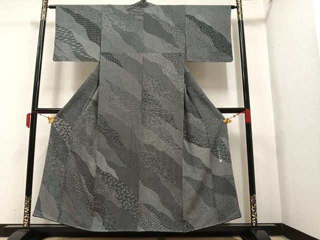 平和屋着物●小紋師　北原寿永　江戸小紋　百柄　寄せ小紋柄　さが美扱い　正絹　逸品　未使用　AAAY6349ph