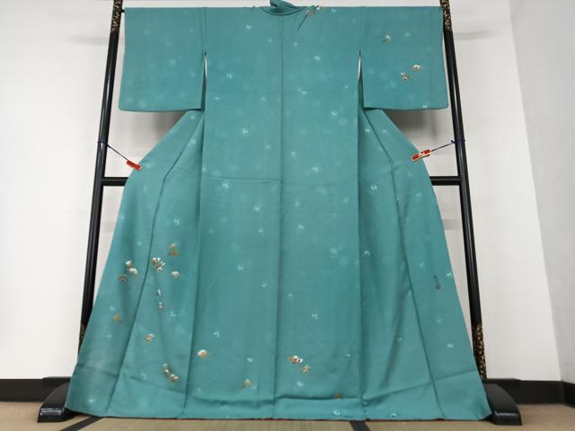 平和屋着物●訪問着　作家物　龍児　かかし　カカシ　金彩　ロング丈　正絹　逸品　AAAY6425zg