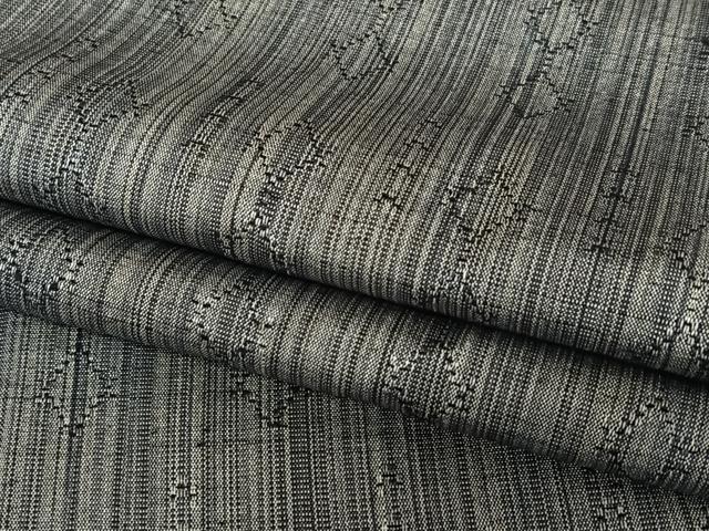 平和屋着物●上質な紬　花織　菱文　正絹　逸品　AAAY6466zg