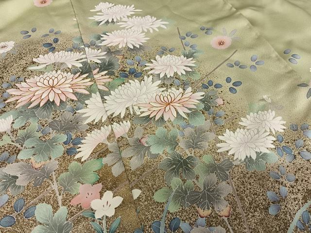 平和屋着物○訪問着 友禅 作家物 花風 草花文 暈し染め