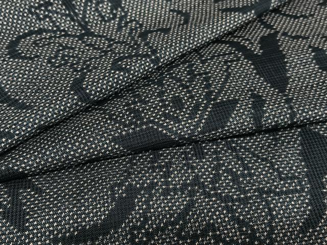 平和屋着物○本場大島紬 一元7マルキ 更紗花文 正絹 逸品 AAAY5988ph