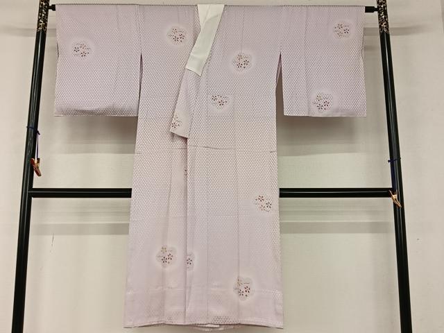 平和屋着物●長襦袢無双仕立て　舞花文　正絹　逸品　AAAY6543zg