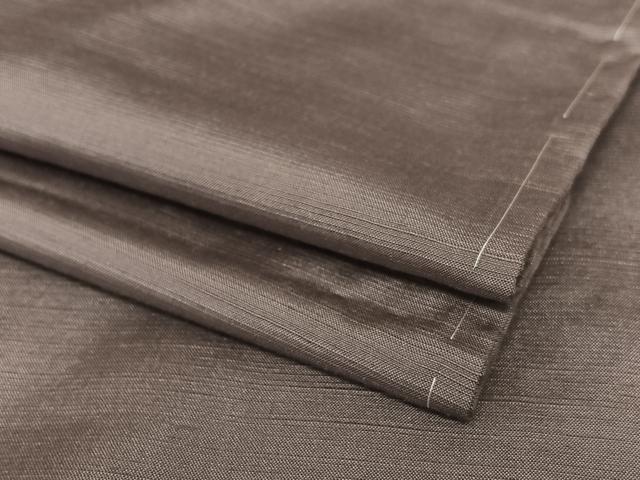 平和屋着物●上質な紬　色無地　似せ紫色　正絹　逸品　未使用　AAAY6585zg