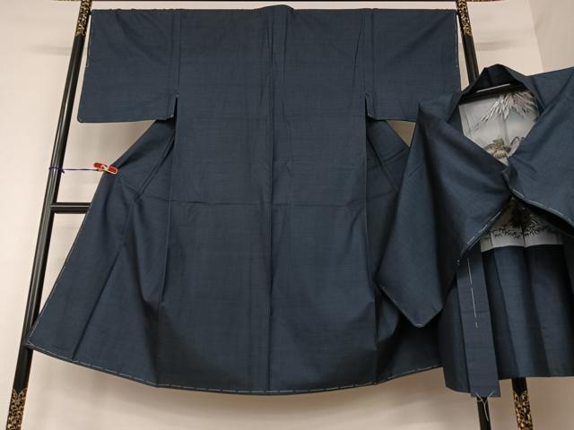 平和屋着物●男性　本場大島紬　アンサンブル　100亀甲　総詰　正絹　逸品　未使用　AAAY6592zg