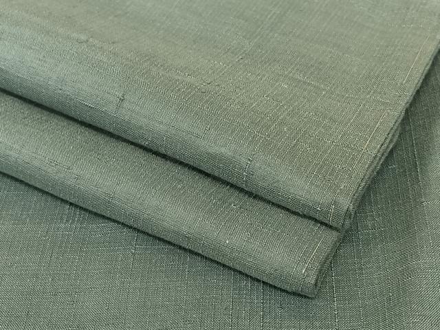 平和屋着物●上質な紬　色無地　藍鼠色　正絹　逸品　AAAY6603zg