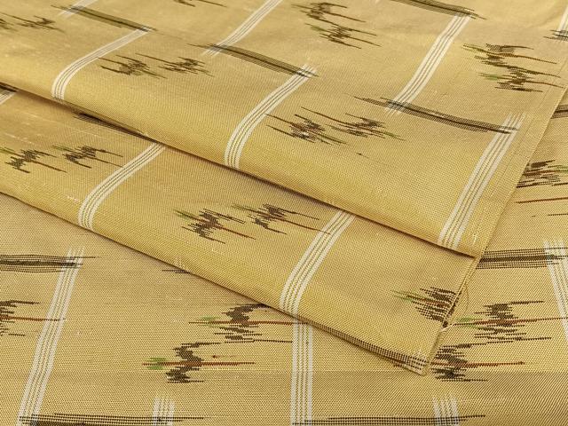 平和屋着物●上質な紬　琉球絣文様　正絹　逸品　未使用　AAAY6627zg