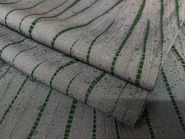 平和屋着物●上質な小紋　絞り　変わり縞　暈し染め　やまと誂製　正絹　逸品　AAAY6632zg