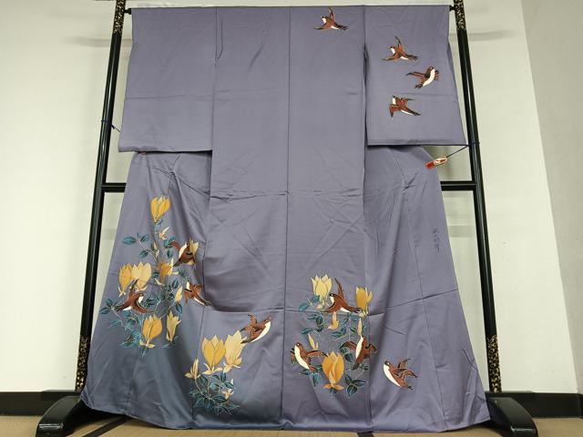 平和屋着物●訪問着　作家物　峻の閃輝　暈し染め　仮絵羽　正絹　逸品　未使用　AAAY6633zg