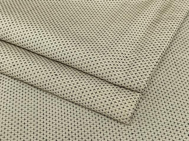 平和屋着物●上質な紬　十字絣文様　正絹　逸品　AAAY6638zg