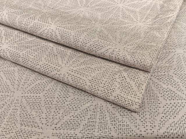 平和屋着物●結城紬　麻の葉文様　正絹　逸品　AAAY6657zg