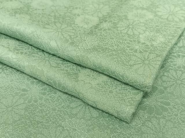 平和屋着物●上質な色無地　菊尽くし地紋　豆がら茶色　正絹　逸品　未使用　AAAY6674zg