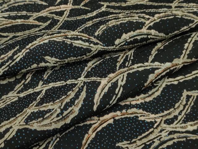 平和屋着物▽小紋　単衣　雪芝文　洗える着物　AAAY6972sx